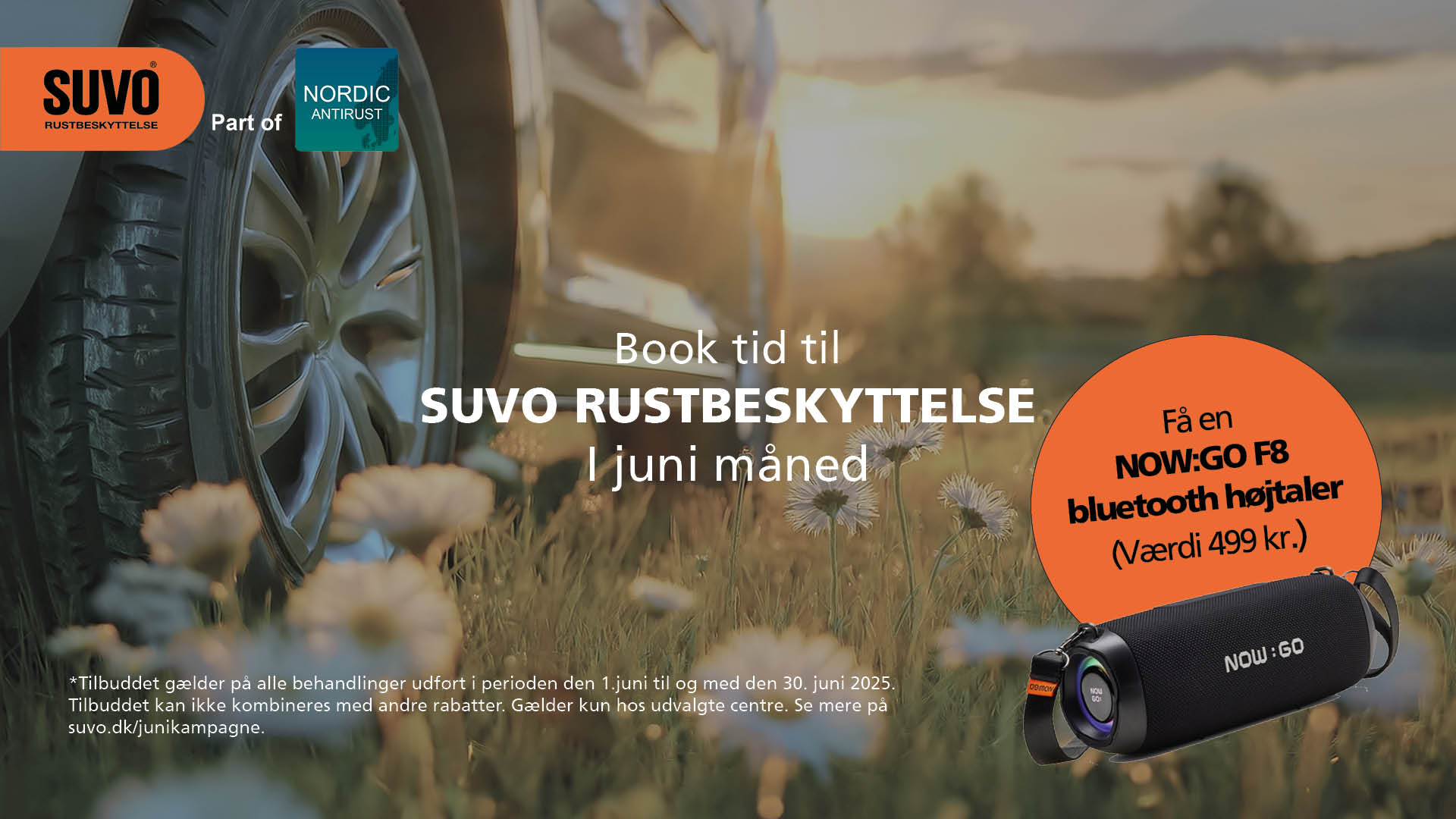 Få en Gratis NOW:GO bluetooth højtaler | SUVO Danmark